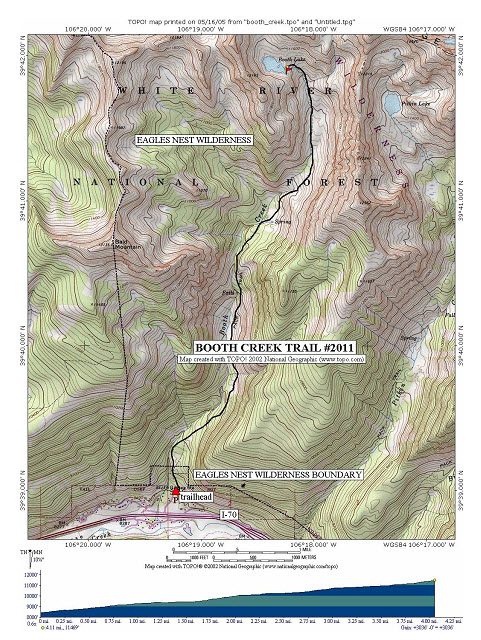 Booth Creek Hiking Trail Map