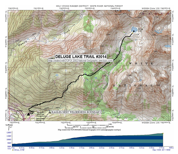 Deluge Lake Trail Map
