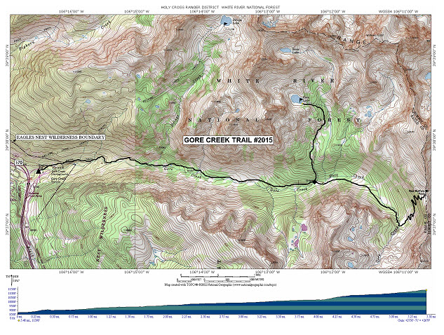 Gore Creek Trail Map