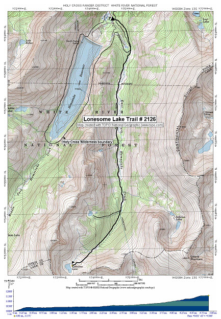 Lonseome Lake Trail Map