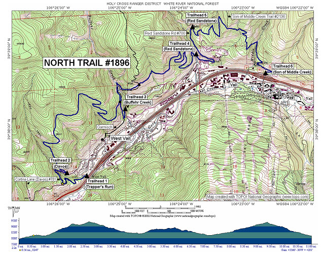 North Trail--Buffehr Creek Map