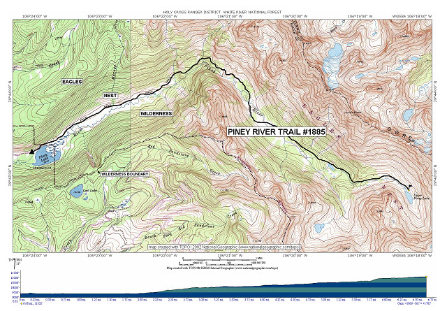 upper piney river trail map