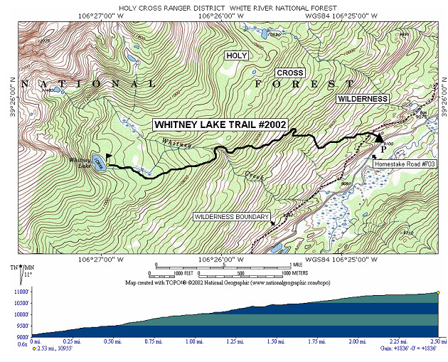 Whitney Lake Trail Map